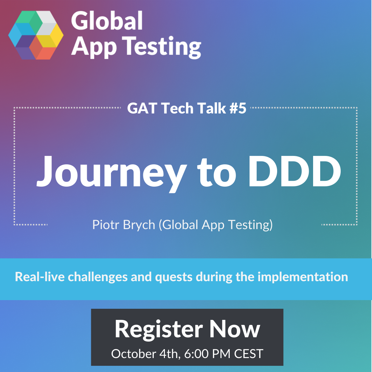 GAT Tech Talk #5 - 4th October | Journey to DDD - Through the Land of ...